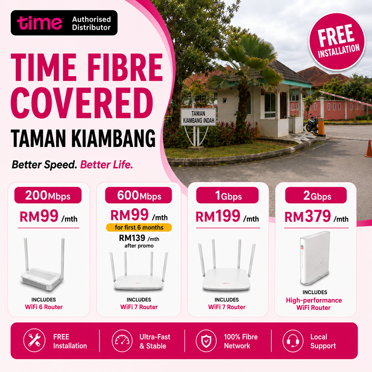 Unlimited Home WiFi 2026 | TIME Fibre Taman Kiambang